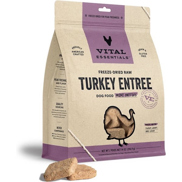 VITAL ESSENTIALS Freeze-Dried Raw Beef Entree Mini Nibs Dog Food, 25-oz ...