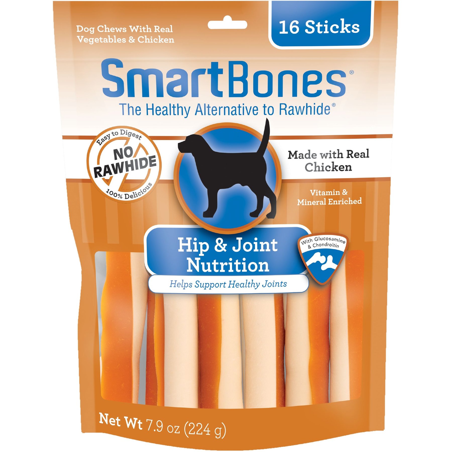 SMARTBONES Hip & Joint Care Chicken Chews Dog Treats, 16 pack - Chewy.com