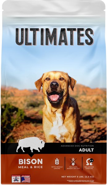 ULTIMATES Bison & Rice Dry Dog Food, 5-lb bag - Chewy.com