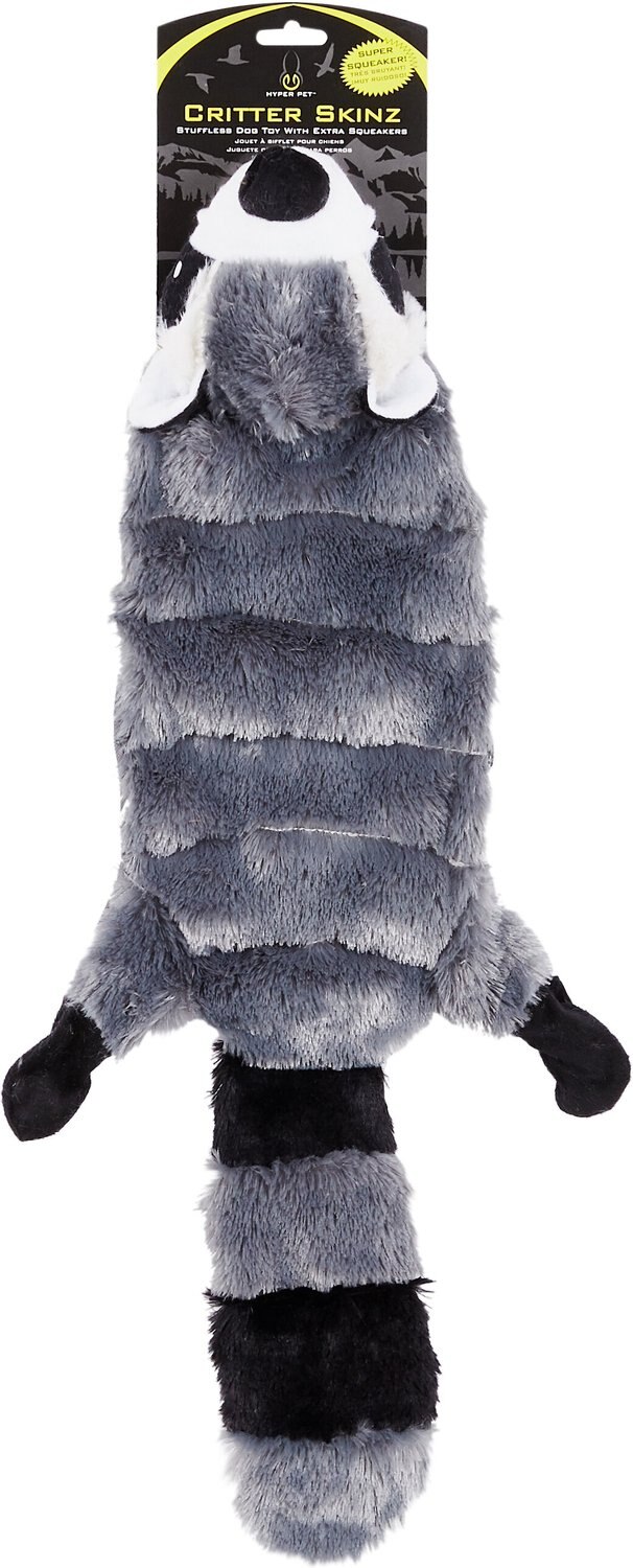 HYPER PET Super Squeaker Raccoon Critter Skinz Dog Toy, X-Large - Chewy.com