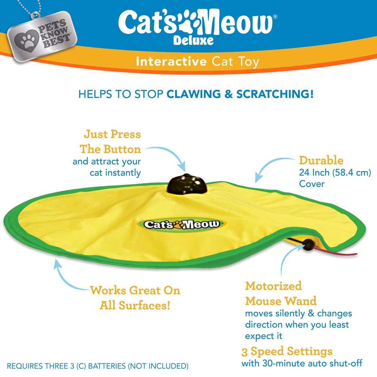 CAT'S MEOW Motorized Chaser Cat Toy, One Size - Chewy.com