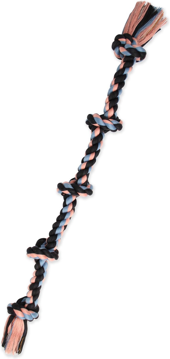 MAMMOTH Cottonblend 5 Knot Dog Rope Toy, Color Varies, X-Large - Chewy.com