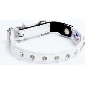 Out of Stock - ANGEL Athens Rhinestone Standard Cat Collar, White, 10 x ...