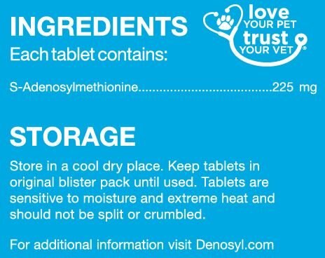 NUTRAMAX Denosyl Tablets Liver & Brain Supplement for Medium Dogs, 30 ...