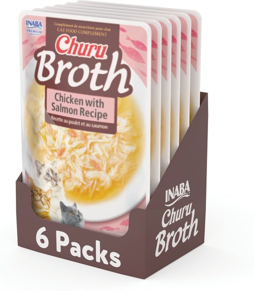 Discontinued - INABA Churu Broth Chicken with Salmon Recipe Grain-Free ...