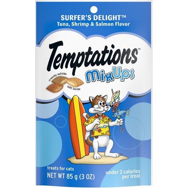 TEMPTATIONS MixUps Surfers' Delight Flavor Soft & Crunchy Cat Treats, 3 ...