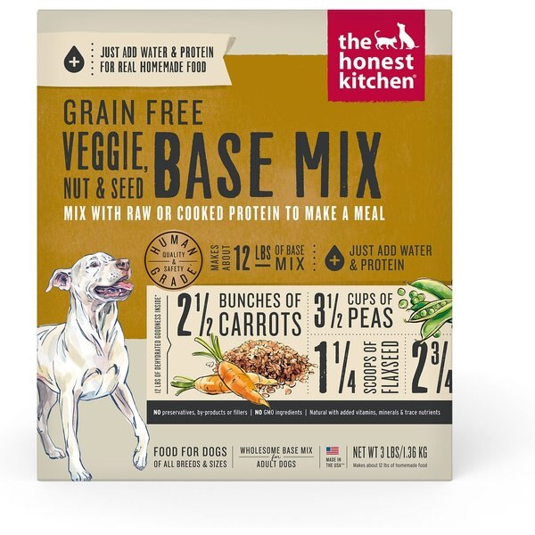 THE HONEST KITCHEN Fruit & Veggie Grain-Free Dehydrated Dog Base Mix, 3 ...
