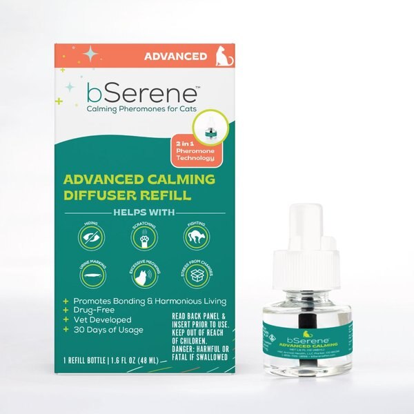 BSERENE Advanced Cat Calming Pheromone Diffuser Refill - Chewy.com