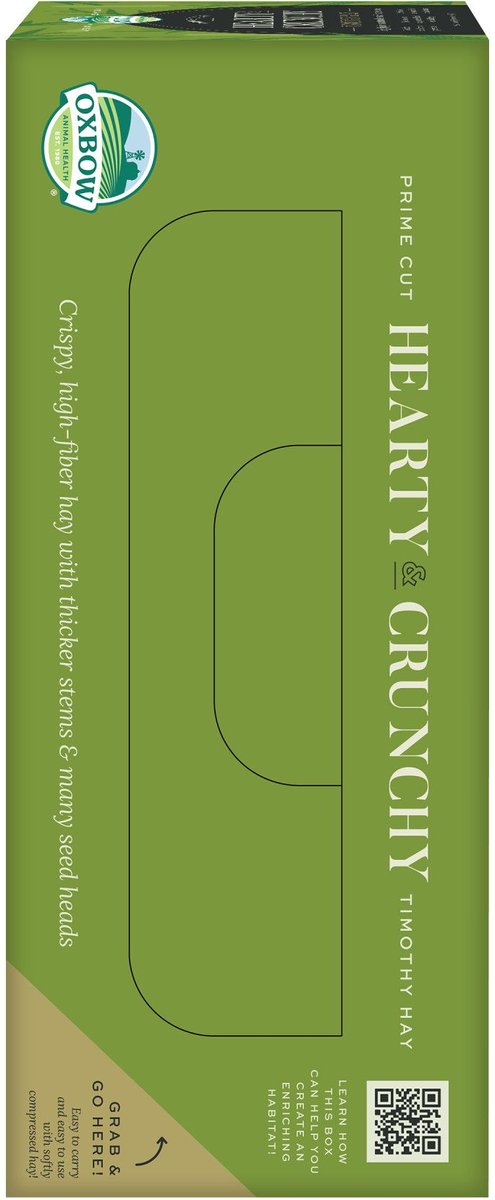 OXBOW Prime Cut Hearty & Crunchy Timothy Hay Small Pet Food, 20-oz bag ...