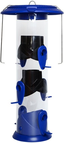 NATURES WAY BIRD PRODUCTS Wide Funnel Flip Top Bird Feeder, Blue, 2.8 ...