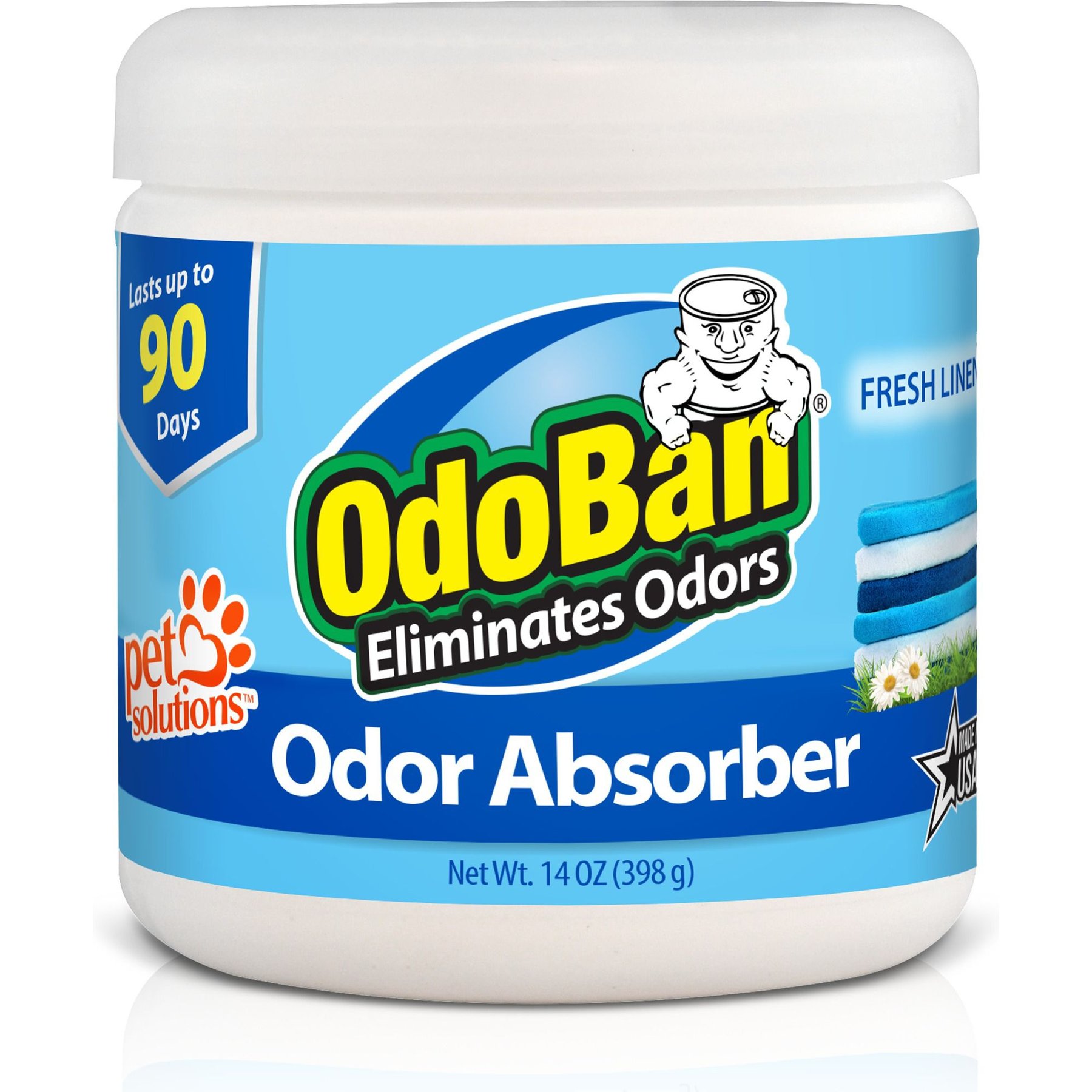 ODOBAN Solid Odor Absorber Fresh Linen Deodorizer, 14-oz jar - Chewy.com