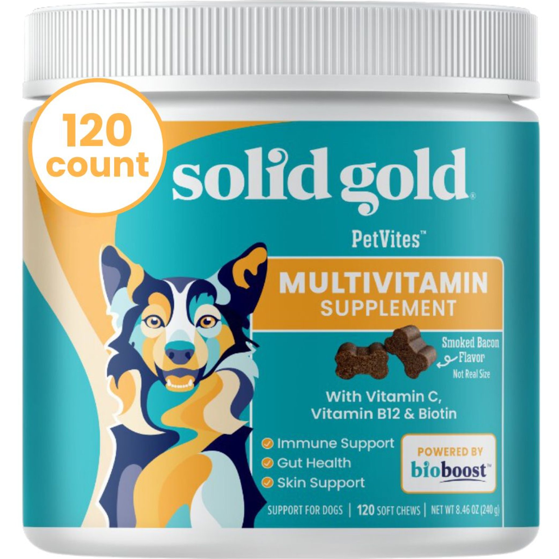 SOLID GOLD PetVites Multivitamin Soft Chews Vitamin C & B12 Supplement ...