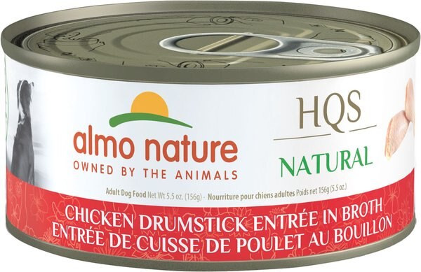 ALMO NATURE HQS Natural Chicken Drumstick Entree in Broth Wet Dog Food ...