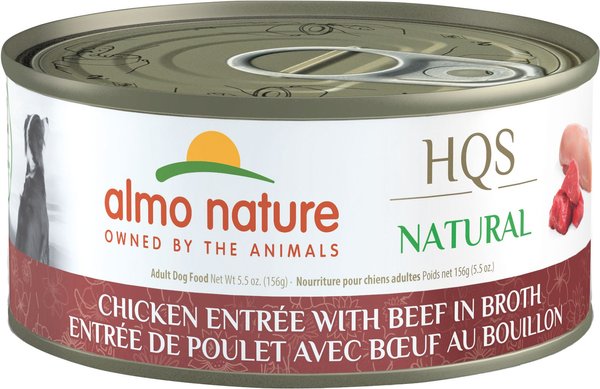 ALMO NATURE HQS Natural Chicken Entree with Beef in Broth Wet Dog Food ...