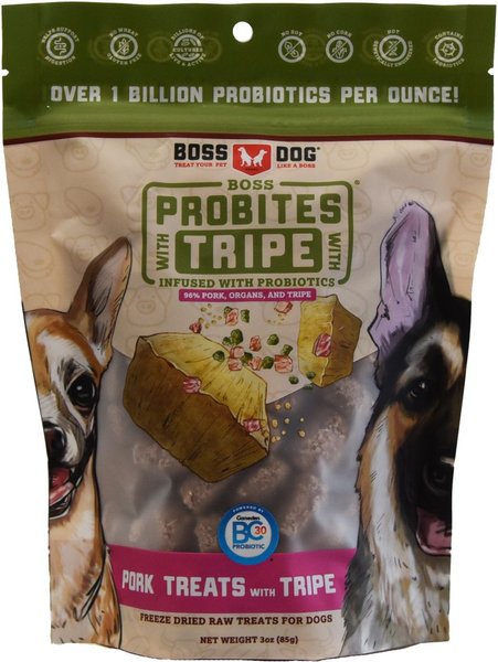BOSS DOG Probites Pork with Tripe Dog Treats, 3-oz bag - Chewy.com