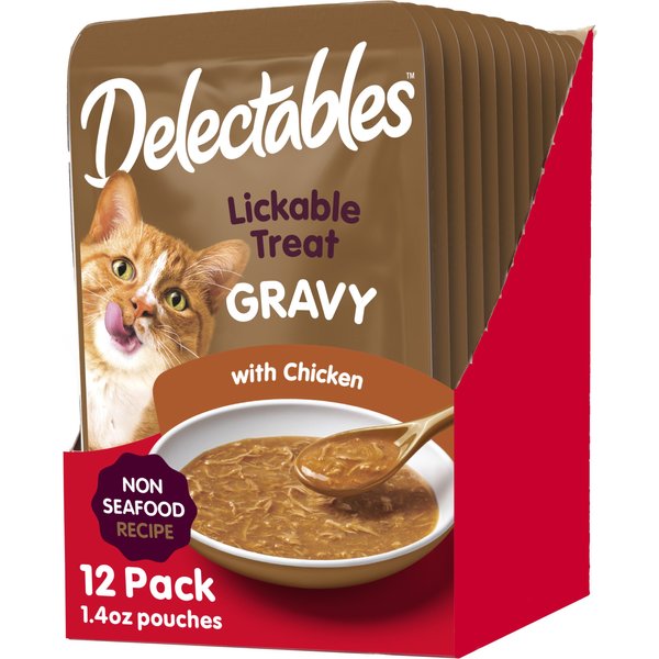 TEMPTATIONS Creamy Puree with Chicken Lickable Cat Treats, 0.425-oz ...