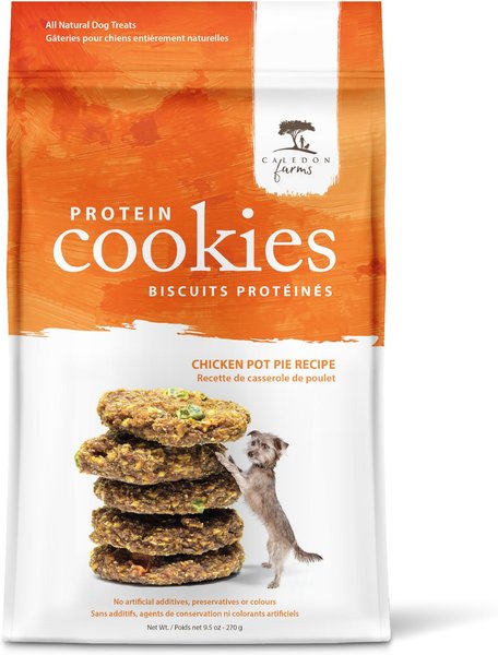 CALEDON FARMS Protein Cookie Chicken Pot Pie Dog Treats, 8-oz bag ...