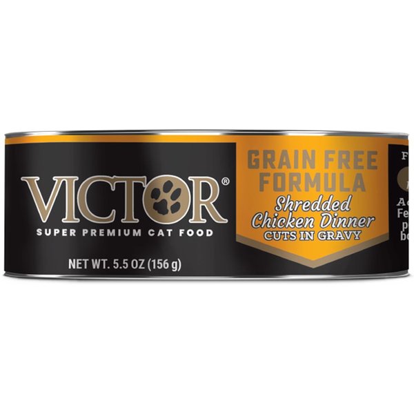 VICTOR Shredded Chicken Dinner Cuts in Gravy Grain-Free Canned Cat Food ...