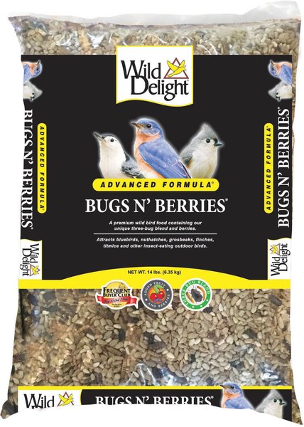 WILD DELIGHT Bugs N' Berries Bird Food, 14-lb bag - Chewy.com