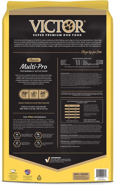 VICTOR Classic Multi-Pro Dry Dog Food, 50-lb bag, bundle of 2 - Chewy.com