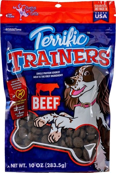 CHASING OUR TAILS Terrific Trainers Beef Soft & Chewy Dog Treats, 10-oz ...