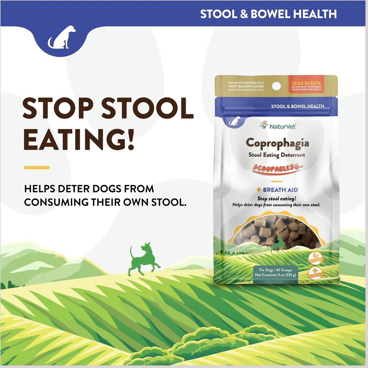 NATURVET Scoopables Coprophagia Stool Eating Deterrent Dog Supplement ...