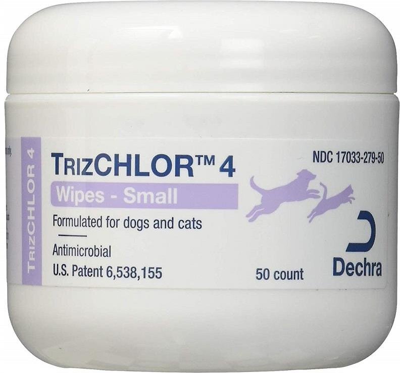 TRIZCHLOR 4 Wipes for Dogs & Cats, 50 count - Chewy.com