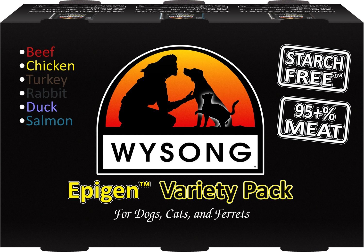 WYSONG Epigen Variety Pack Grain-Free Canned Dog Food, 12.9-oz, case of ...
