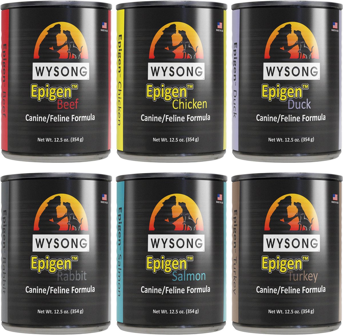 WYSONG Epigen Variety Pack Grain-Free Canned Dog Food, 12.5-oz, case of ...
