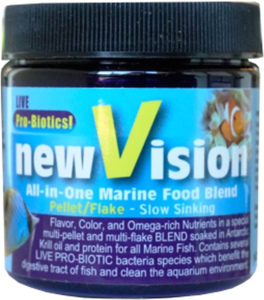 V2O AQUARIUM FOODS New Vision Pellet & Flake Blend Fish Food, 4.6-oz ...