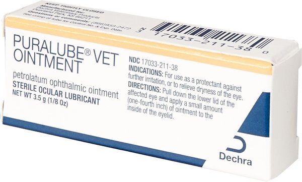 PURALUBE Vet Ointment Sterile Ocular Lubricant for Dogs & Cats, 3.5g ...
