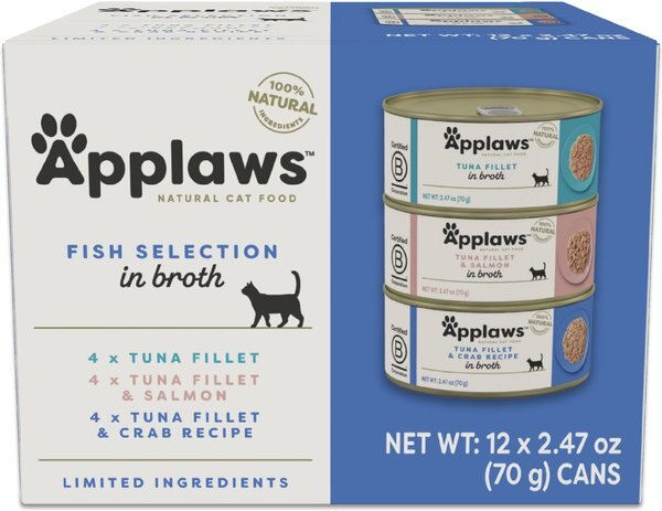 APPLAWS Fish Variety Pack in Broth Limited Ingredient Canned Wet Cat ...