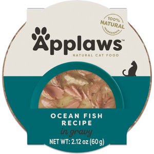 APPLAWS Ocean Fish Recipe in Gravy Limited Ingredient Cat Food Pots, 2. ...