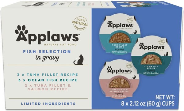 APPLAWS Fish Gravy Selection Multipack Limited Ingredient Cat Food Pots ...