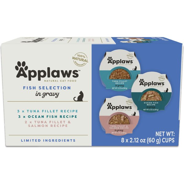 APPLAWS Fish Gravy Selection Multipack Limited Ingredient Cat Food Pots ...