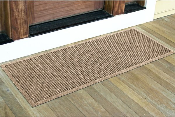 BUNGALOW FLOORING WaterHog Squares Indoor & Outdoor Runner Mat, Camel ...