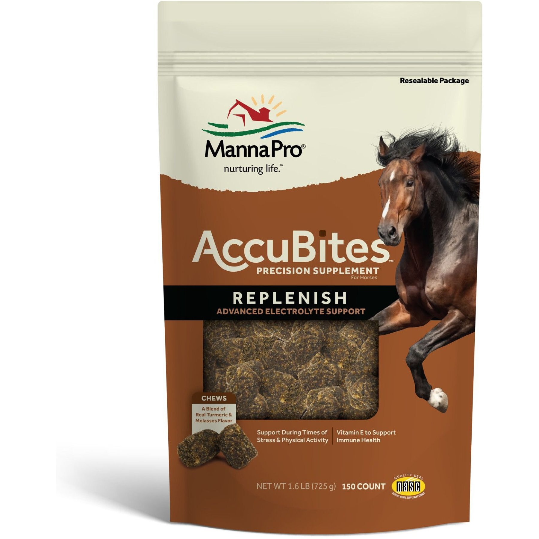 MANNA PRO MP Accubites Replenish Equine Horse Supplement, 1.6-lb bag ...