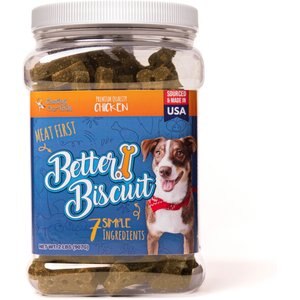 CHASING OUR TAILS Better Biscuit Chicken Crunchy Dog Treats, 2-lb jar ...