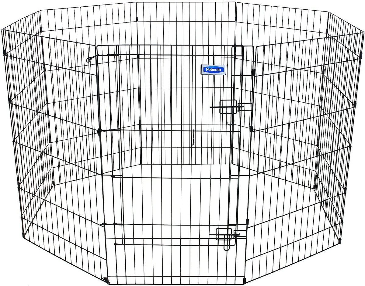 PETMATE 8-Panel Wire Dog Exercise Pen with Door, Black, X-Large - Chewy.com