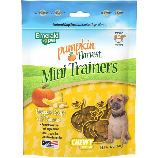 EMERALD PET Pumpkin Harvest Mini Trainers Banana Soft & Chewy Dog ...