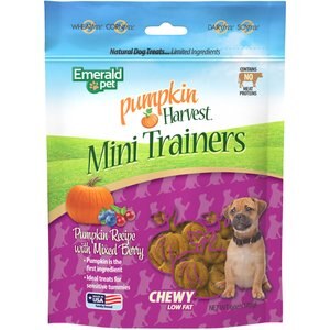 EMERALD PET Pumpkin Harvest Mini Trainers Mixed Berry Soft & Chewy Dog ...