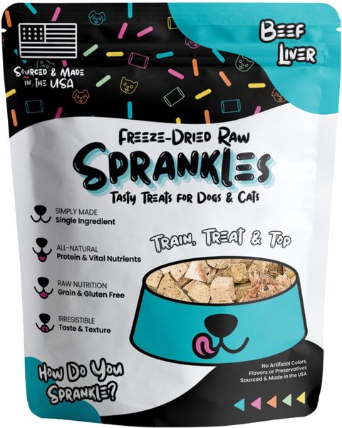 SPRANKLES Beef Liver Grain-Free Freeze-Dried Dog & Cat Treats, 14-oz ...