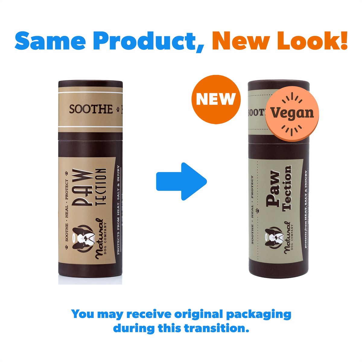 NATURAL DOG COMPANY PawTection Dog Paw Protector Balm, 2-oz stick ...