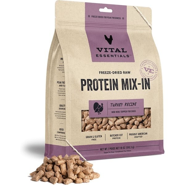 VITAL ESSENTIALS Protein Mix-In Salmon Recipe Mini Nibs Grain-Free ...