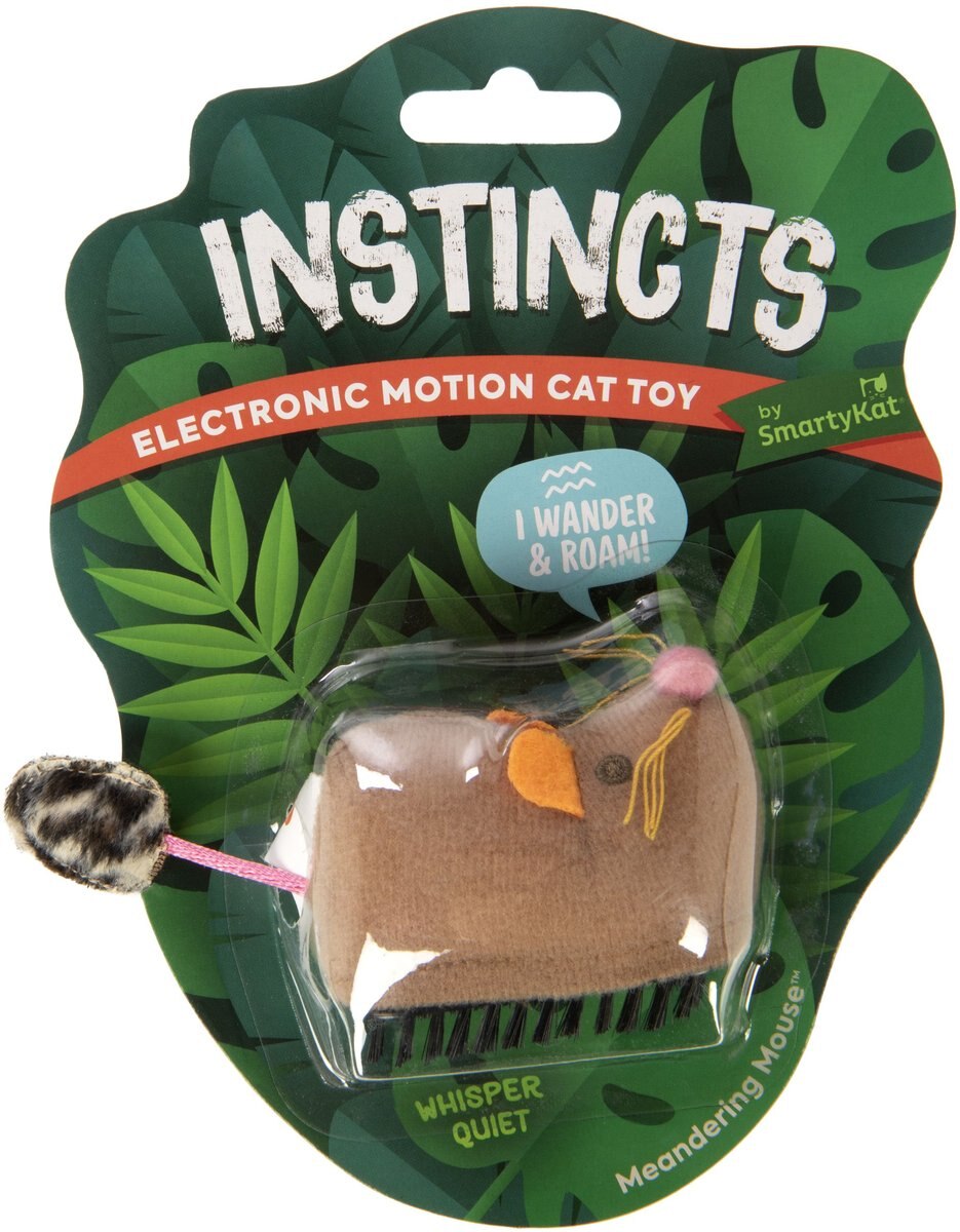 SMARTYKAT Instincts Meandering Mouse Motion Battery Powered Plush Cat ...