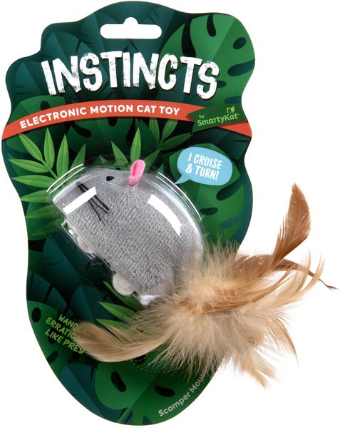 SMARTYKAT Instincts Scamper Mouse Soft Plush Battery-Powered Electronic ...