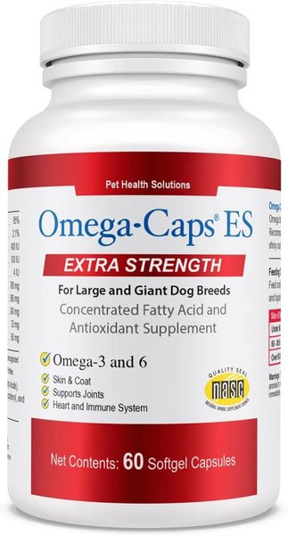 OMEGA-CAPS Softgel Capsules Extra Strength for Large Dogs, 60 count ...