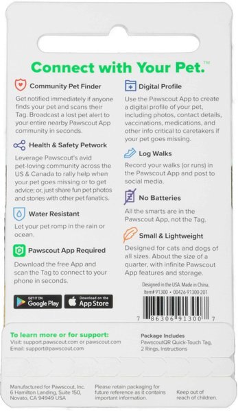 PAWSCOUT QR Smart Dog & Cat Tag - Chewy.com