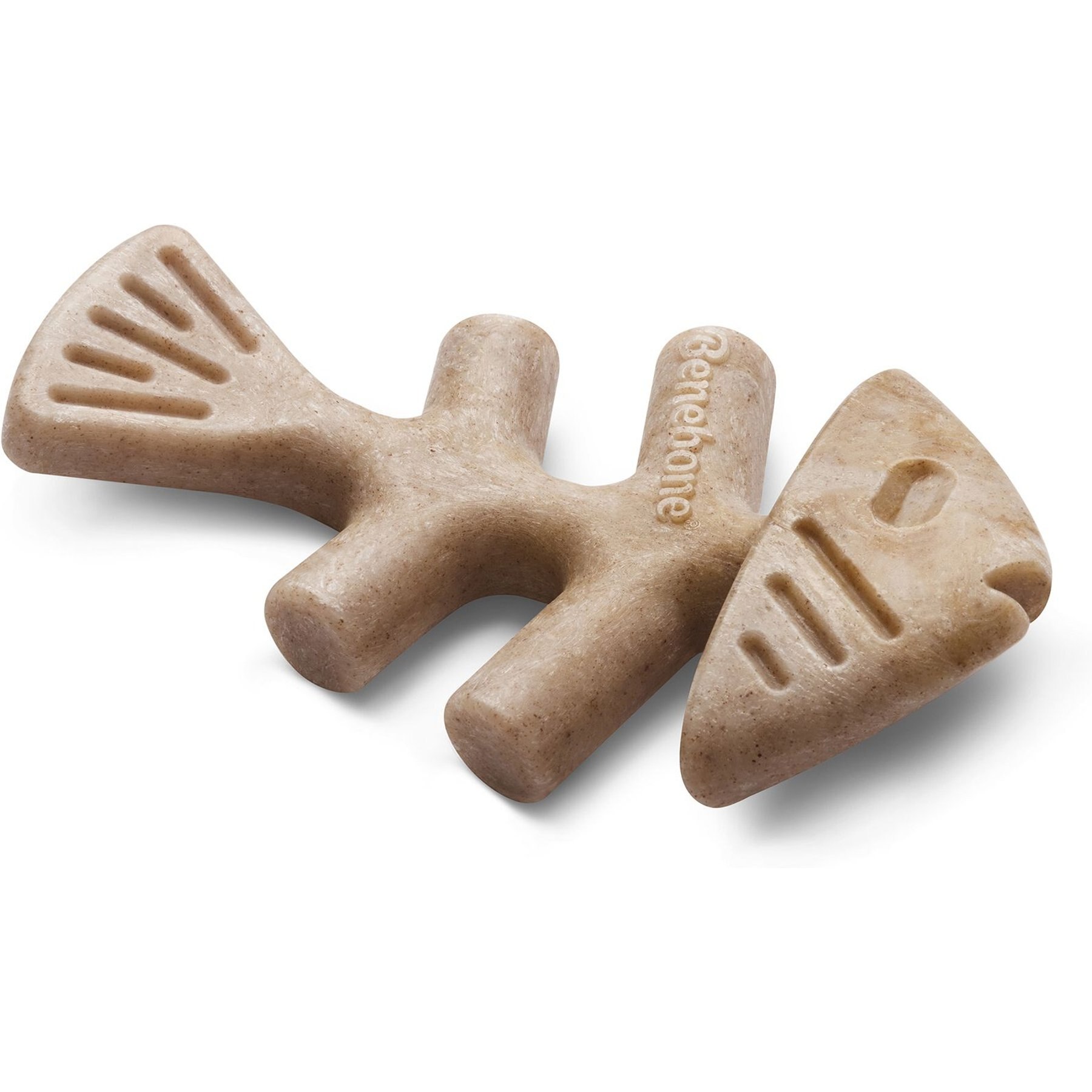 BENEBONE Fishbone Tough Puppy Chew Toy, Brown, 2 count - Chewy.com