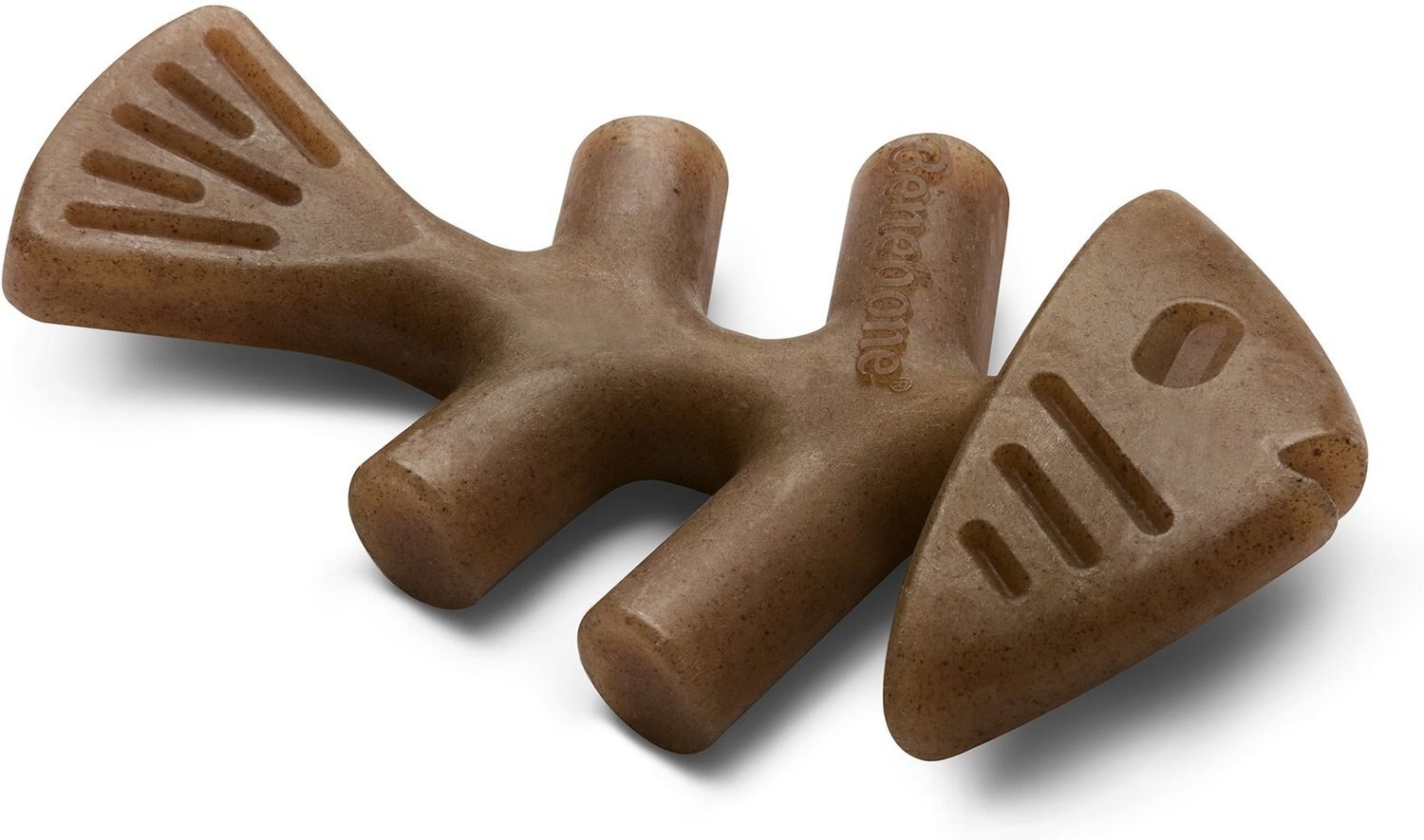 BENEBONE Fishbone Dog Chew Toy, Brown, Tiny, 2 count - Chewy.com